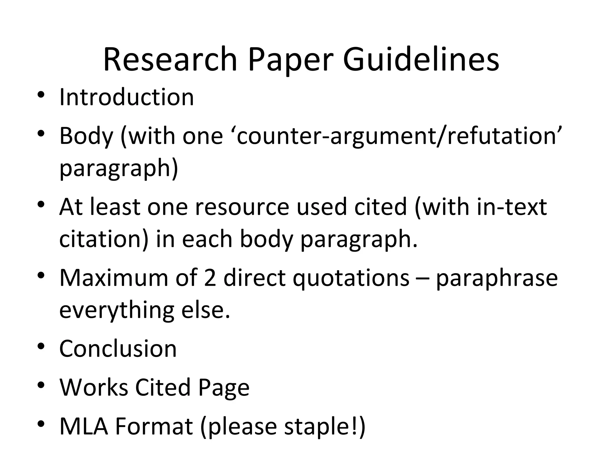 Mla in text citations | PPT