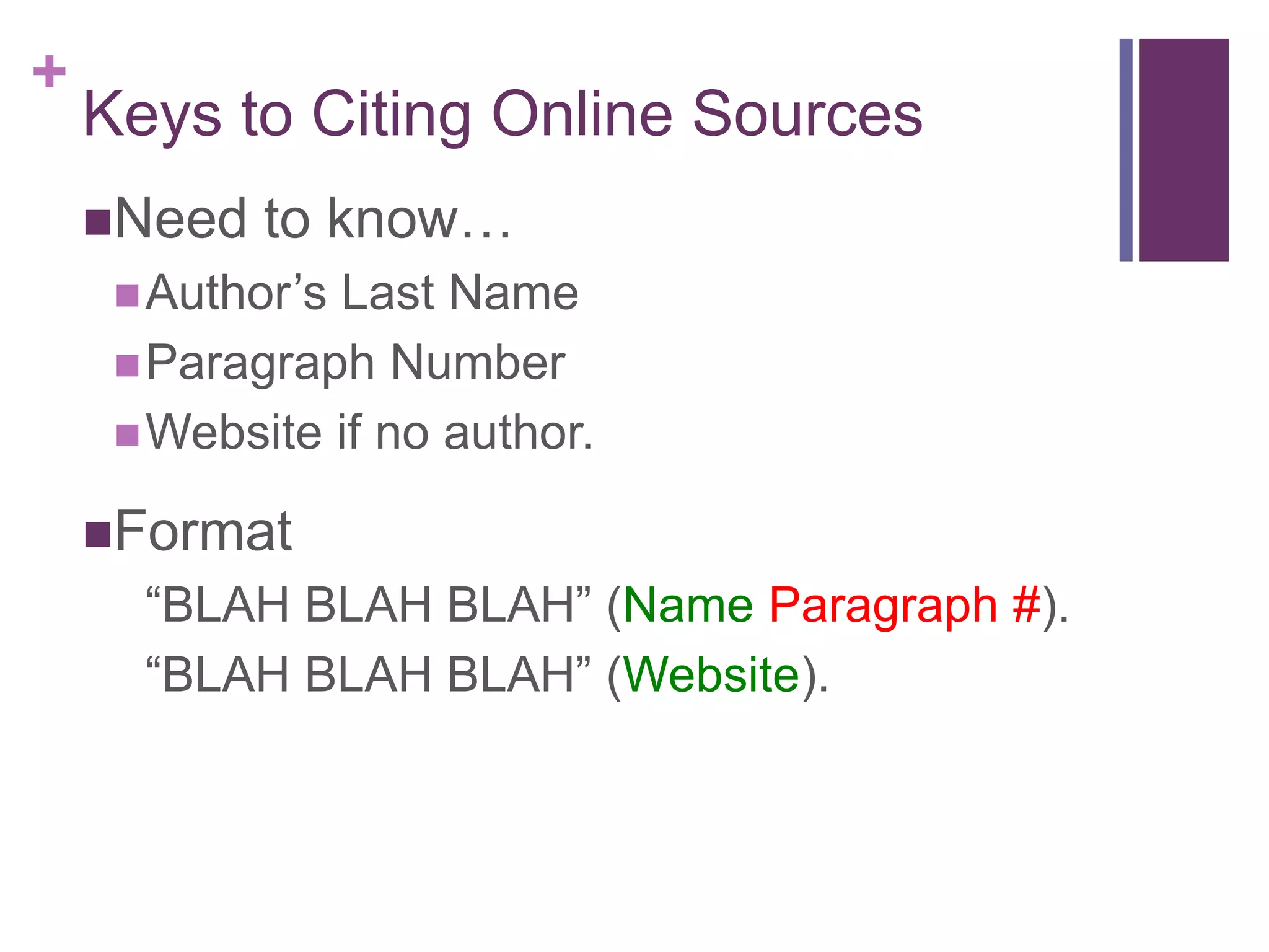 Mla in text citations | PPT