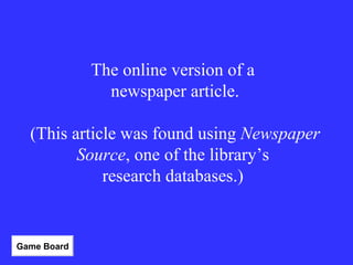 Mla jeopardy | PPT