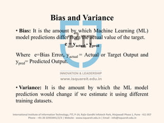 Machine Learning: Bias and Variance Trade-off | PPTX