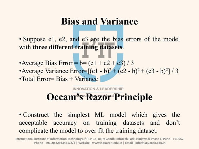 Machine Learning: Bias and Variance Trade-off | PPTX