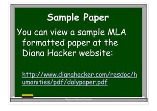 MLA Manuscript Format | PPT