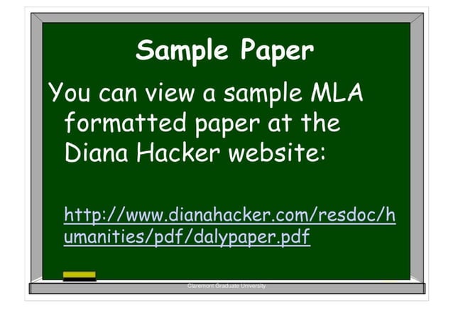 MLA Manuscript Format | PPT