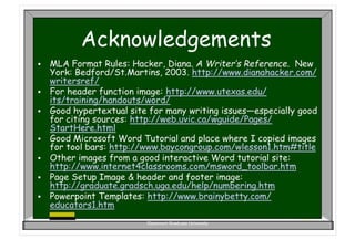 MLA Manuscript Format | PPT