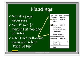 MLA Manuscript Format | PPT