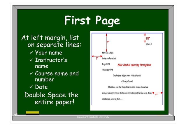 MLA Manuscript Format | PPT