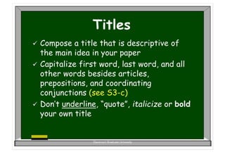 MLA Manuscript Format | PPT
