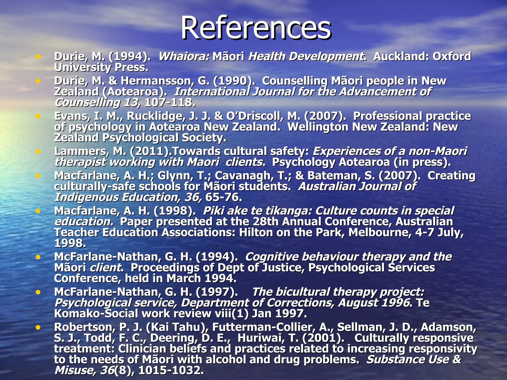 M Lammers, Culturally responsive interventions for Maori clients | PPT ...