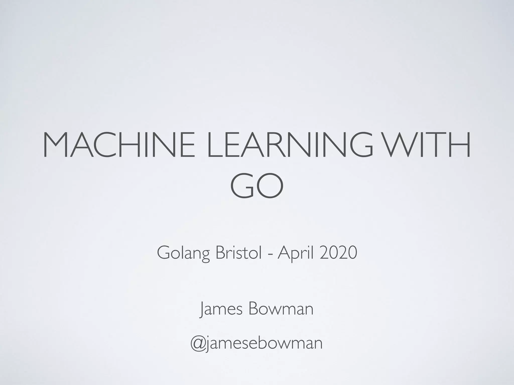Machine Learning with Go | PDF