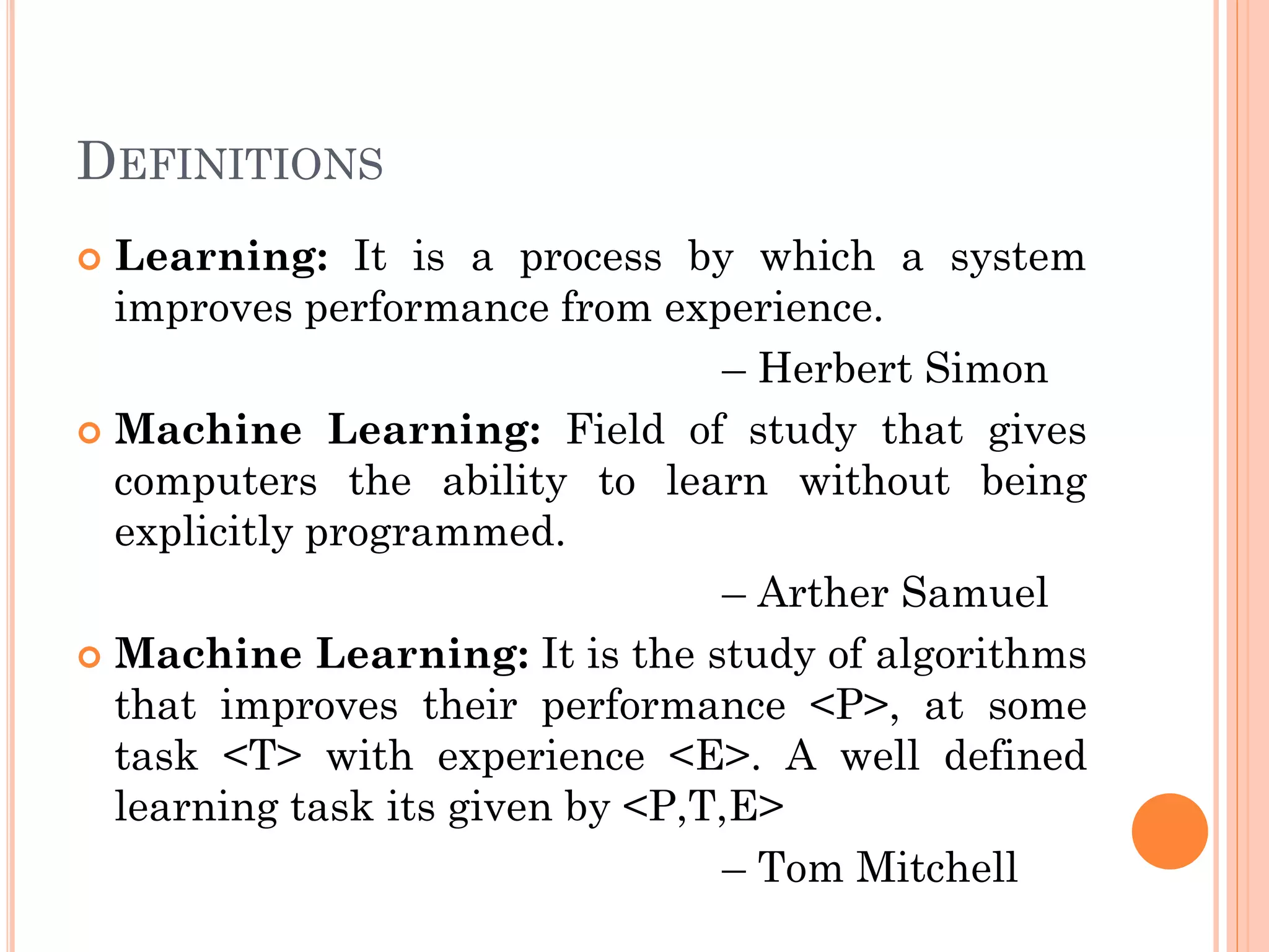 Machine Learning(ML) and its industrial importance | PPT