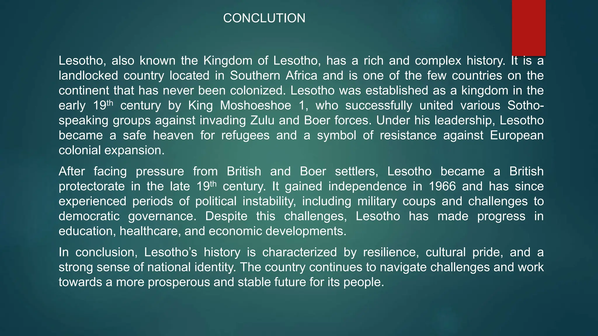 Lesotho history, Basotho languages, Basotho mode of transport | PPTX