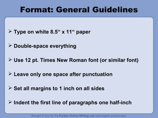 MLA PowerPoint from Purdue University | PPT