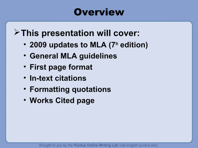 MLA Format 7th Edition | PPT | Desktop Publishing | Computer Software ...