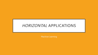 machine learning applications in healthcare, retail & travel | PPT