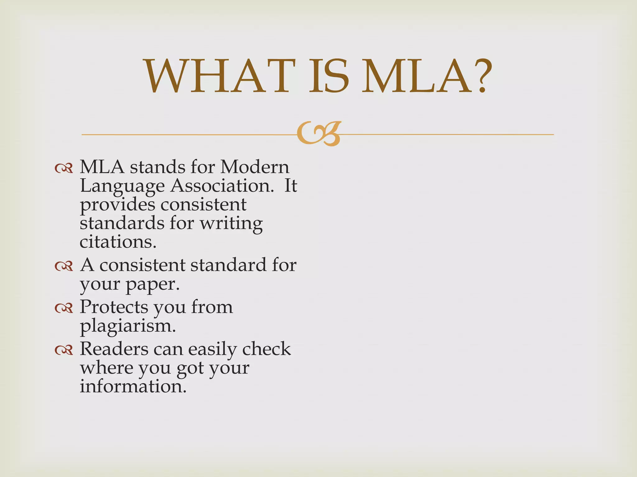 Mla ppt | PPTX