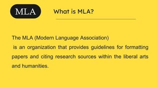 Modern Language Association- Research Methodology | PPTX