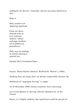 MLA Research Paper (Daly)Source Diana Hacker (Boston Bed.docx