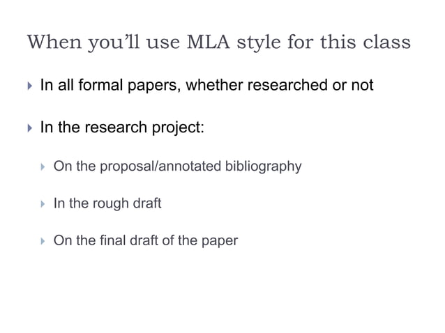 Mla slides | PPTX