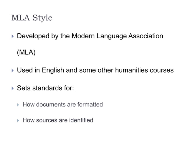 Mla slides | PPTX