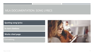 MLA Song Lyrics.pptx | Poetry | Books and Literature