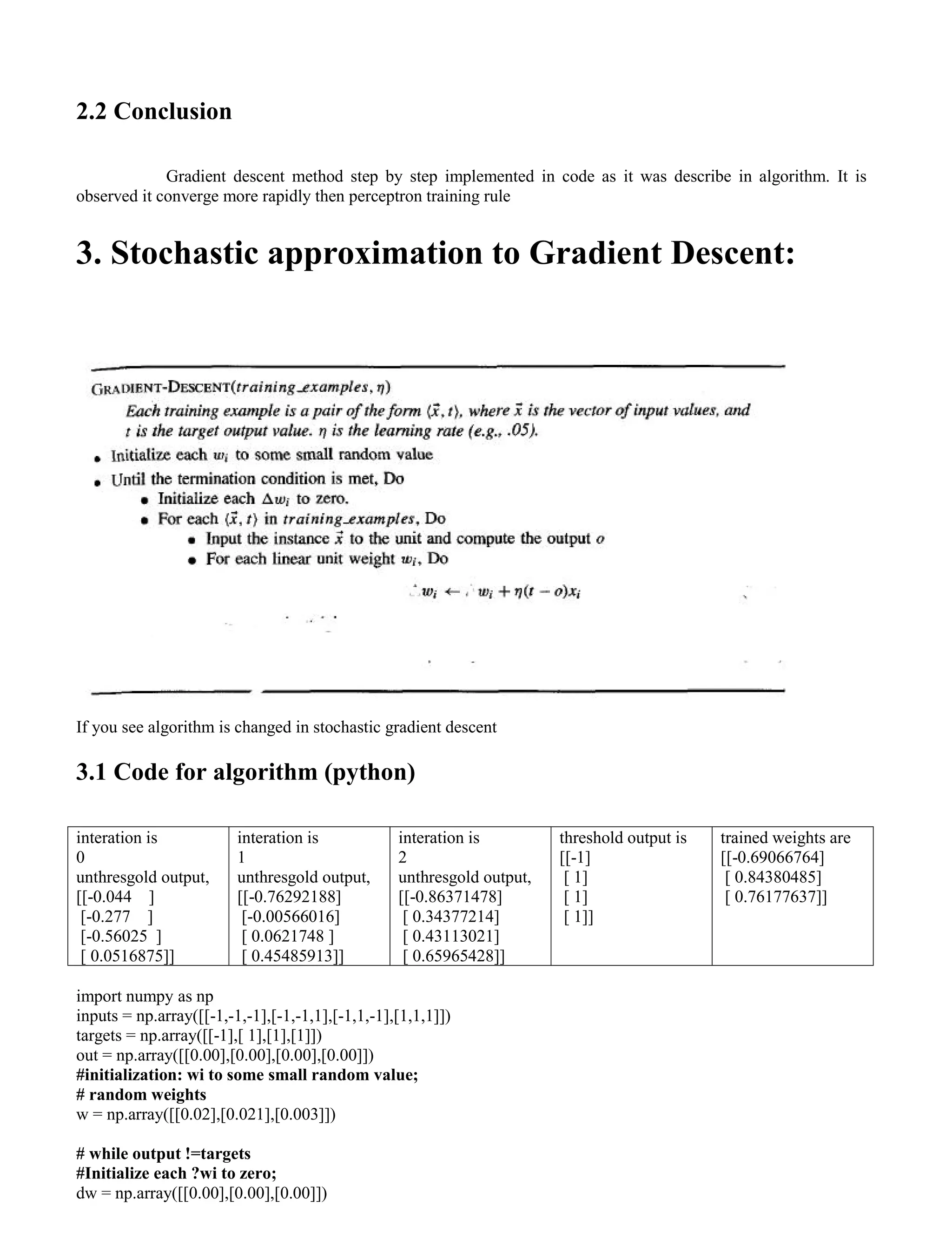 weights training of perceptron (using 3 training rules) | PDF