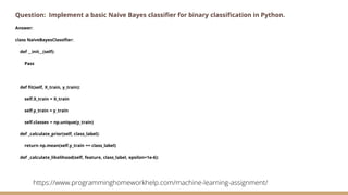 ML Assignment help.pptx | Technology & Computing