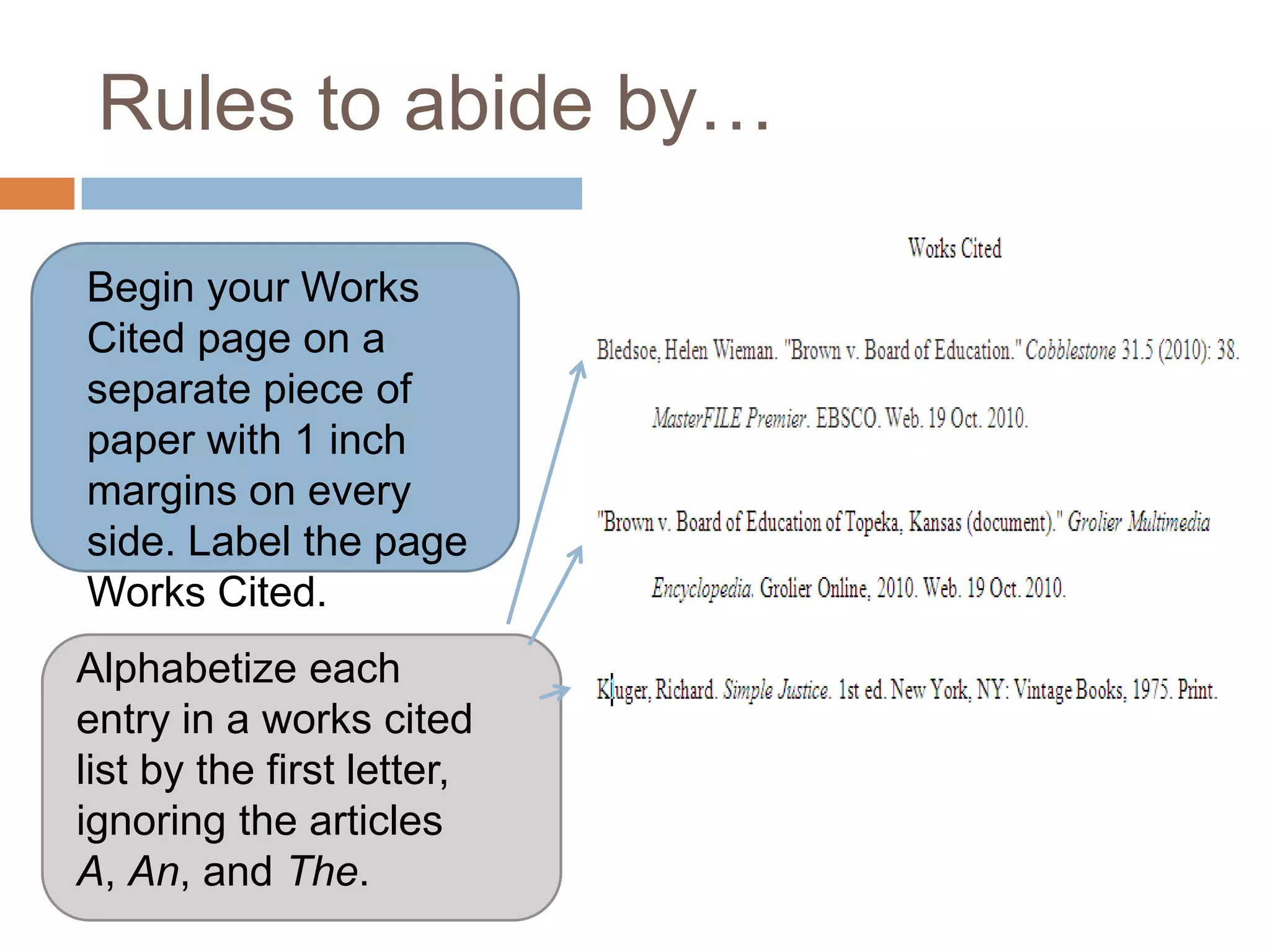Mla style basics | PPT