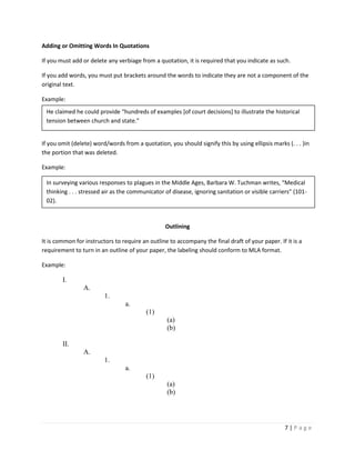MLA Style Guide (Updated Nov 2013) | DOCX | Books and Literature