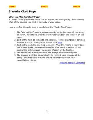 Mla style guide for middle schools -guidelines for making a ...