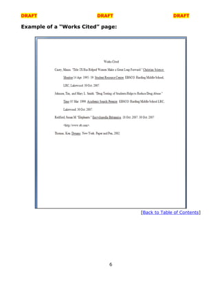 Mla style guide for middle schools -guidelines for making a ...