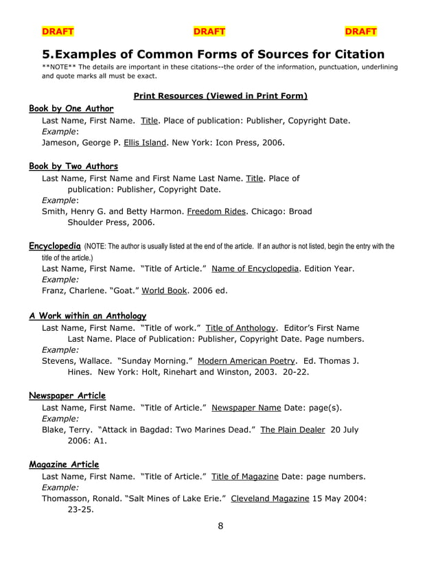 Mla style guide for middle schools -guidelines for making a ...