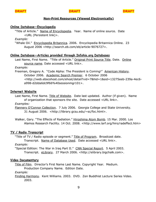 Mla style guide for middle schools -guidelines for making a ...