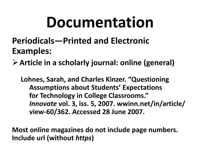 Mla style guide seminar8th ed brief version | PPT