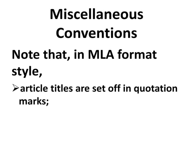 Mla style guide seminar8th ed brief version | PPT