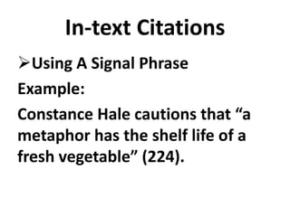 Mla style guide seminar8th ed brief version | PPT