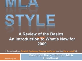 Mla style power point | PPTX