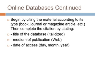 Mla style power point | PPTX