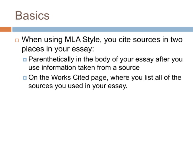 Mla style power point | PPTX