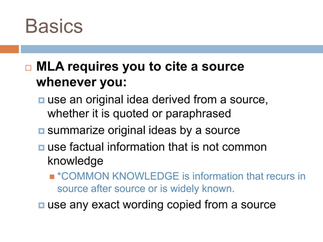 Mla style power point | PPTX