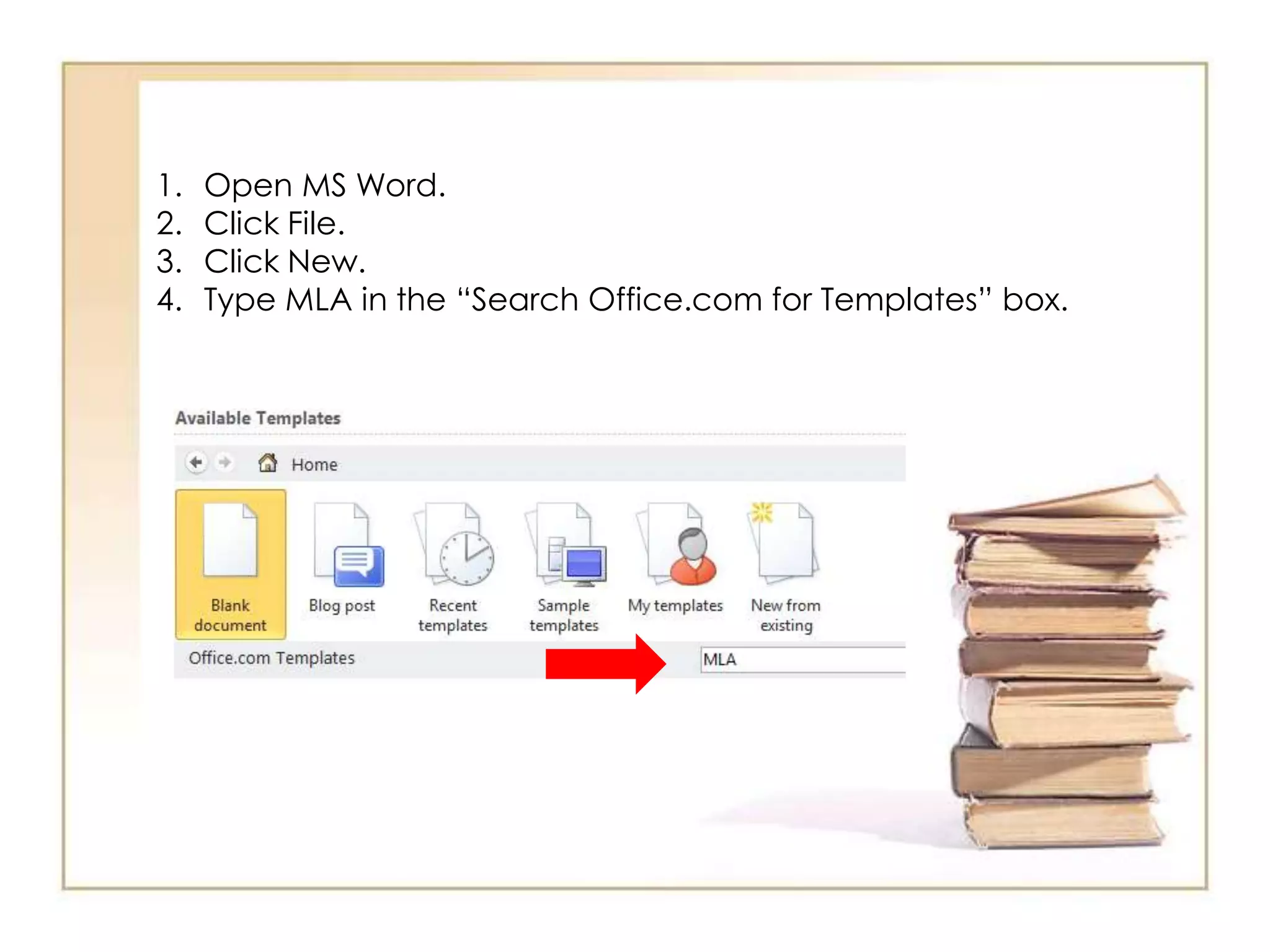 Mla template in ms word | PPTX