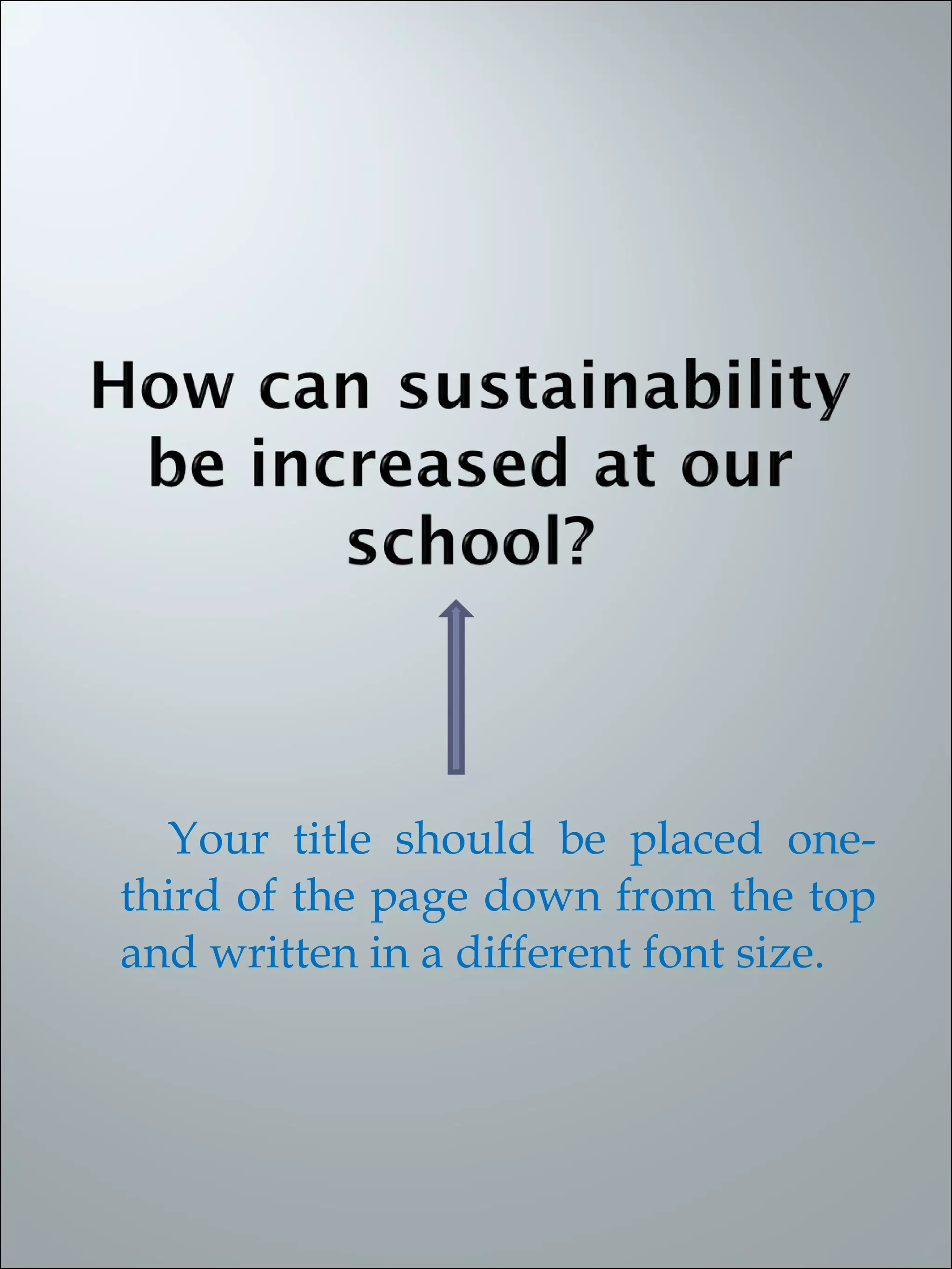 Mla title page step by step | PPT