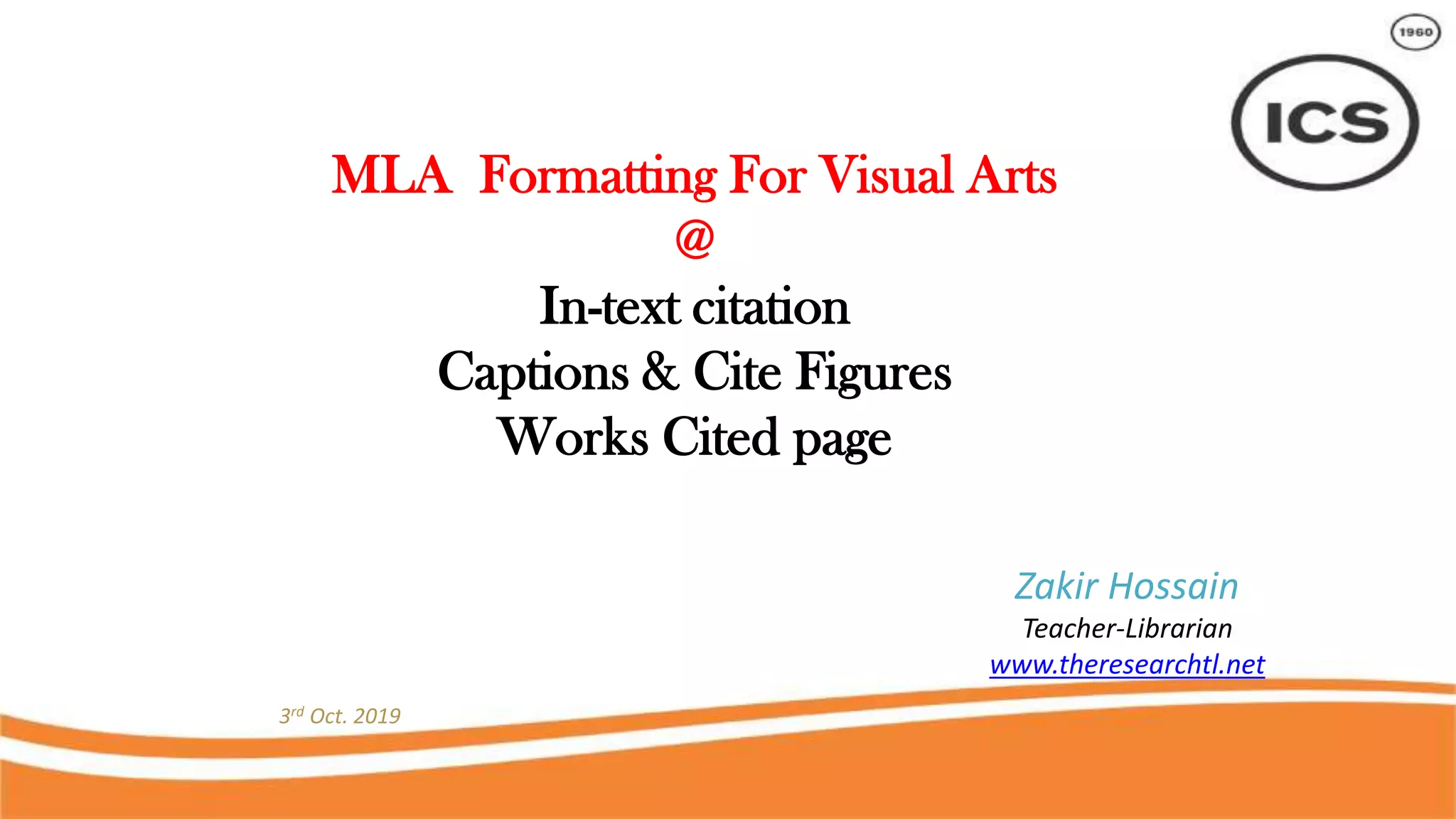 MLA for DP Visual Arts Comparative Study | PPTX