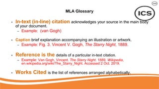 MLA for DP Visual Arts Comparative Study | PPTX