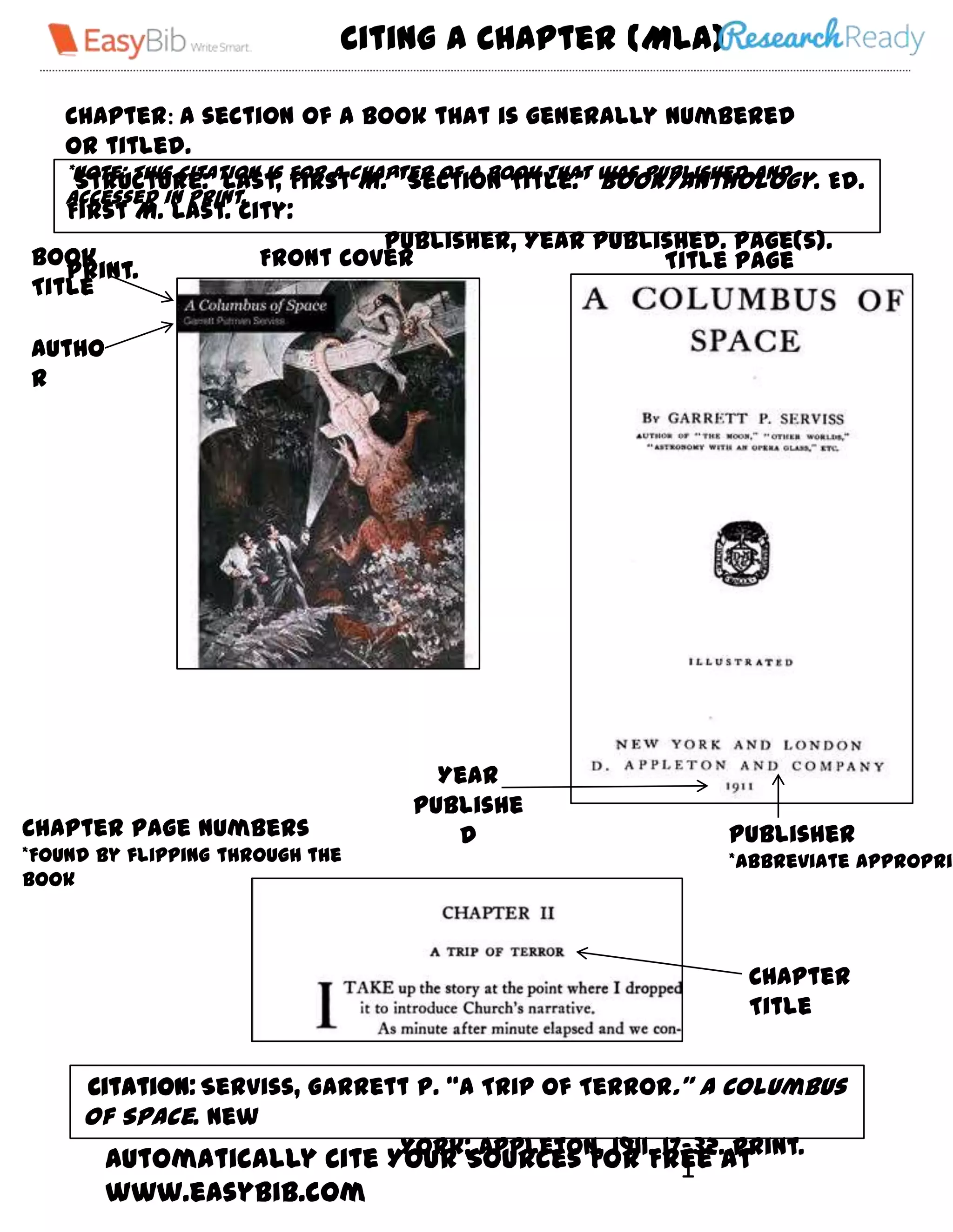 MLA 7 Visual Guide - Chapters | PDF