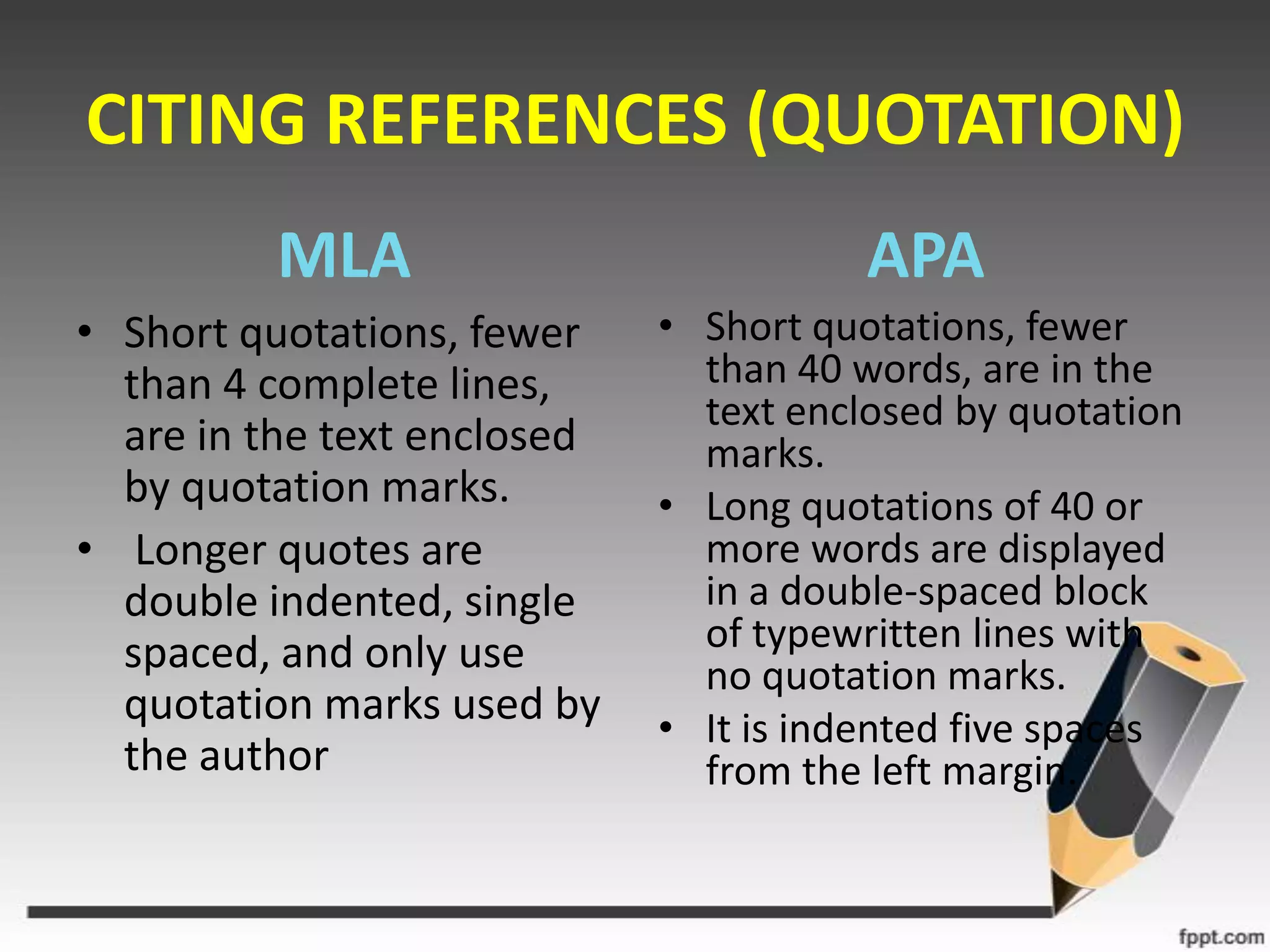 MLA vs APA | PPTX