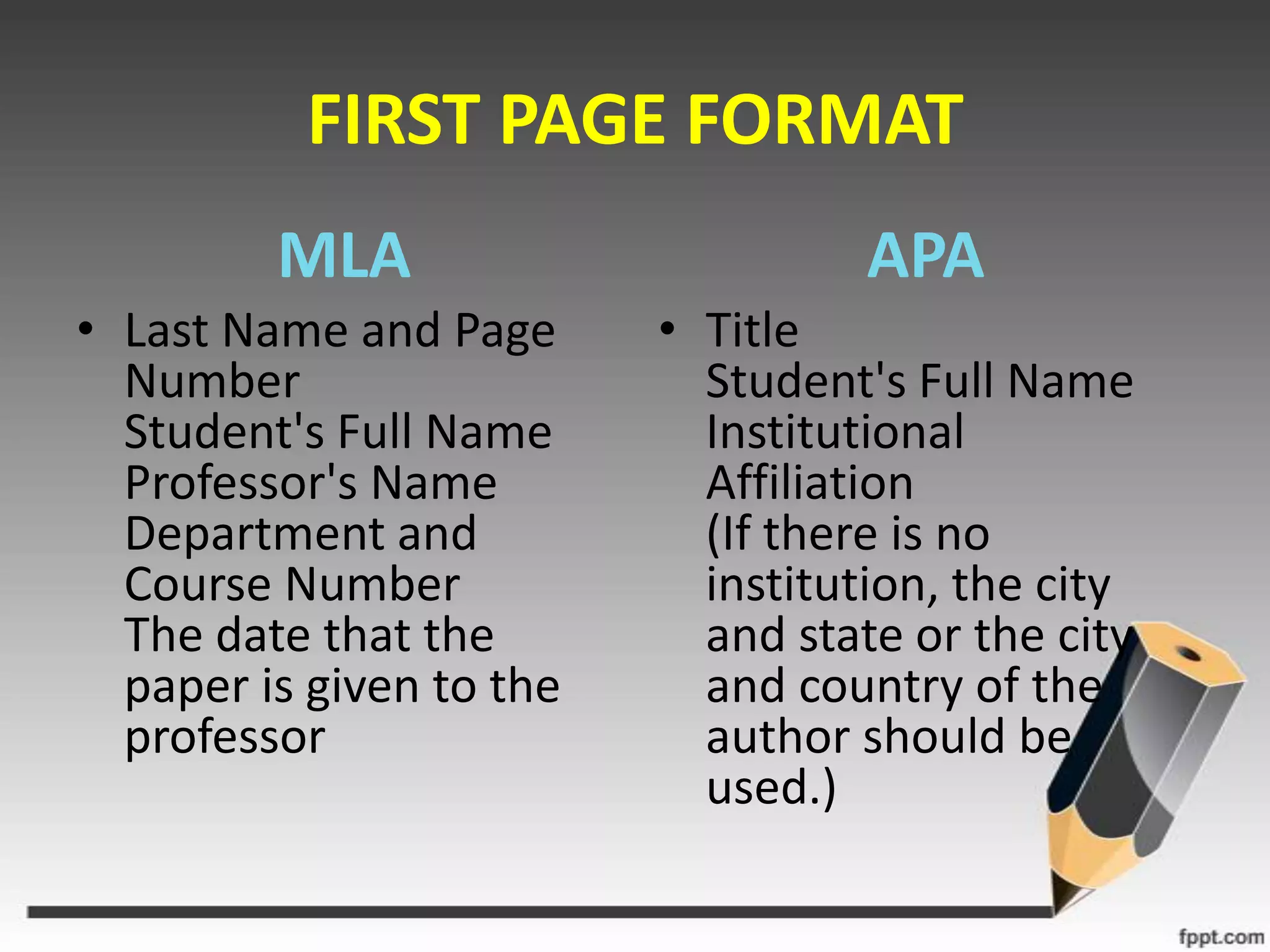 MLA vs APA | PPTX