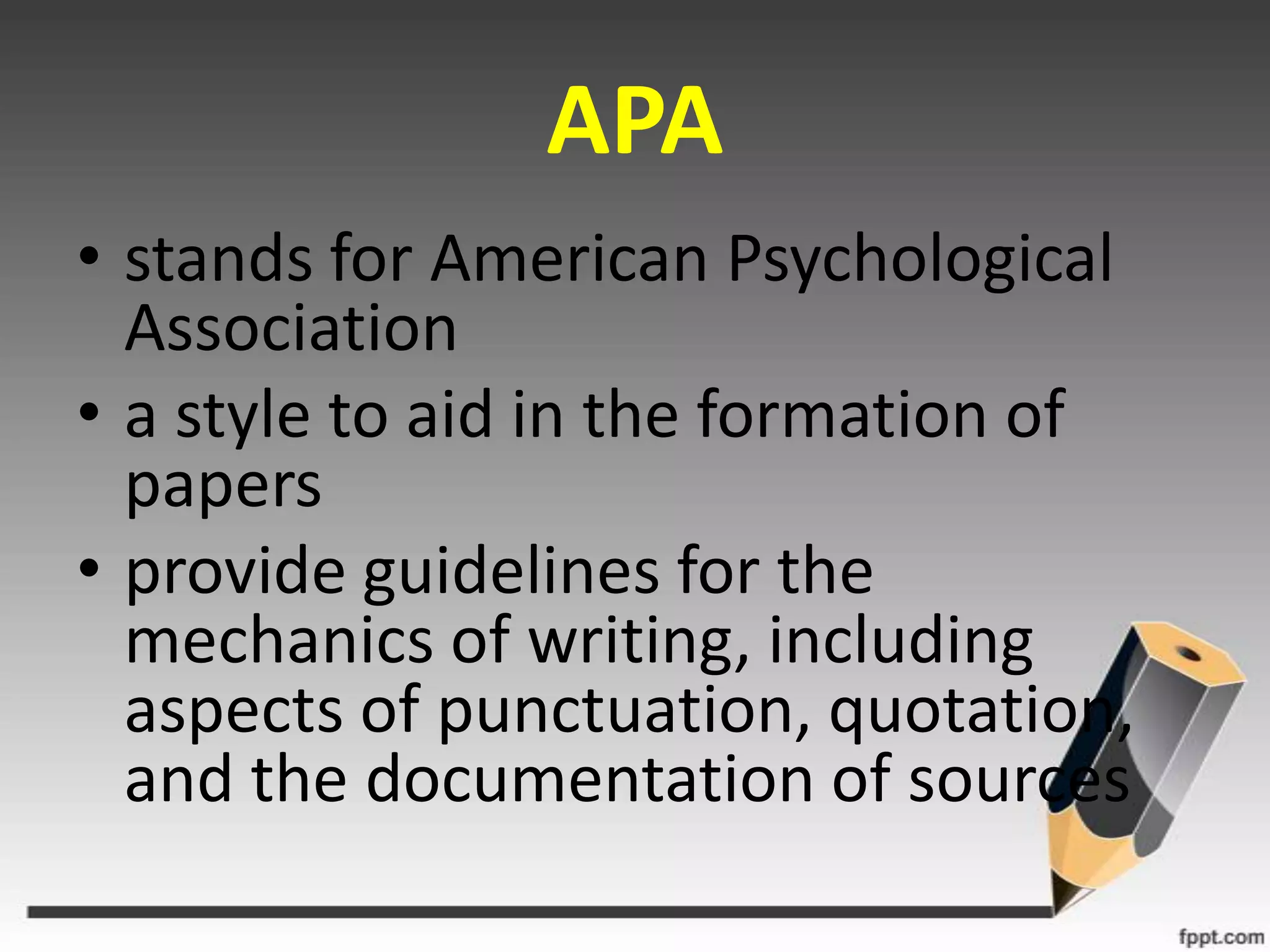 MLA vs APA | PPTX