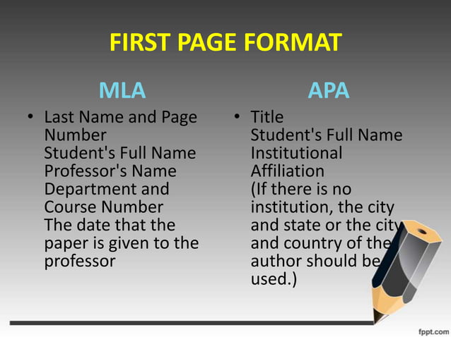 MLA vs APA | PPTX