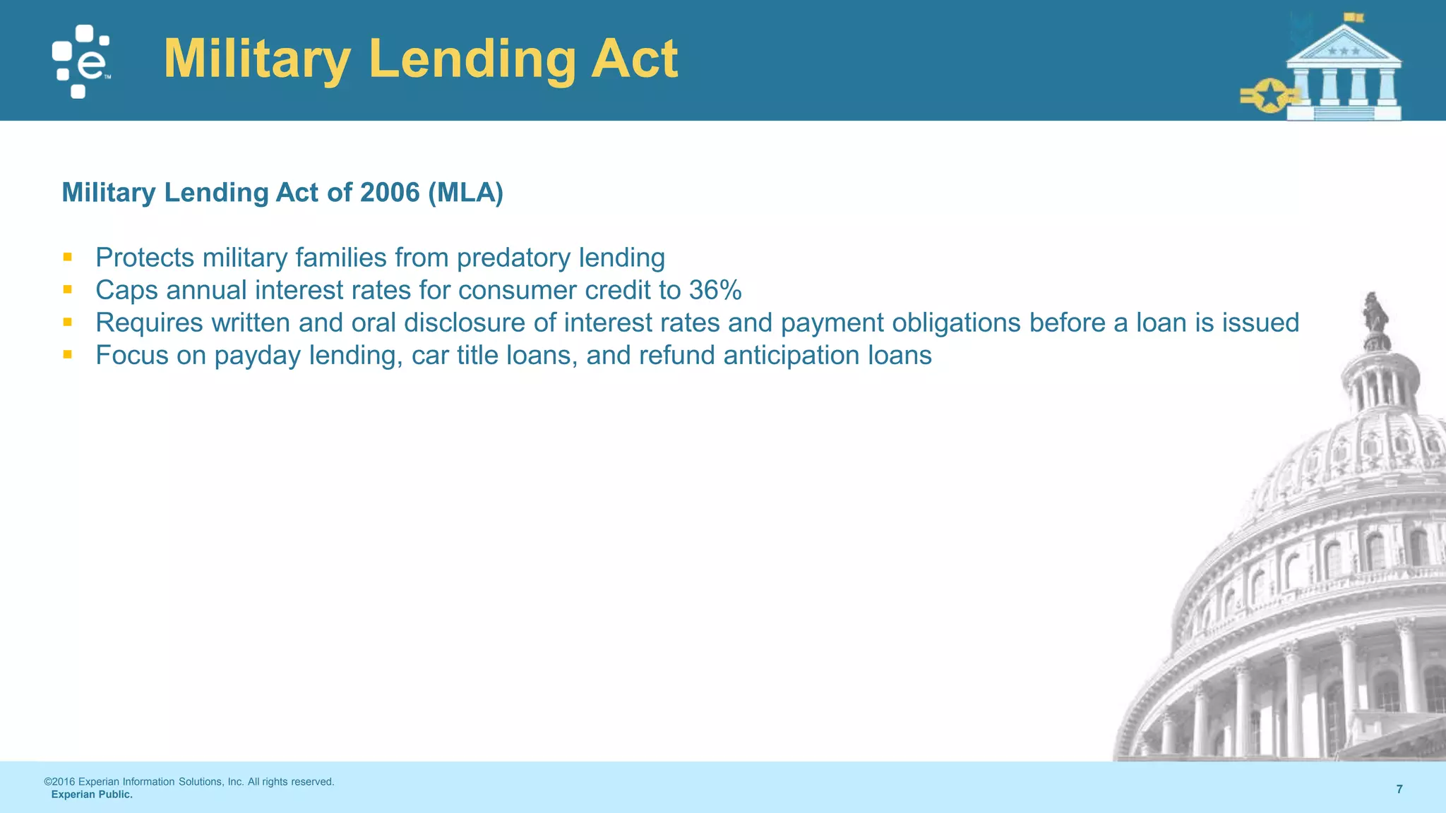 Must-Know Details About the Military Lending Act | PPTX