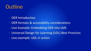 How to Implement OER in an Accessible User-friendly Way | PPTX